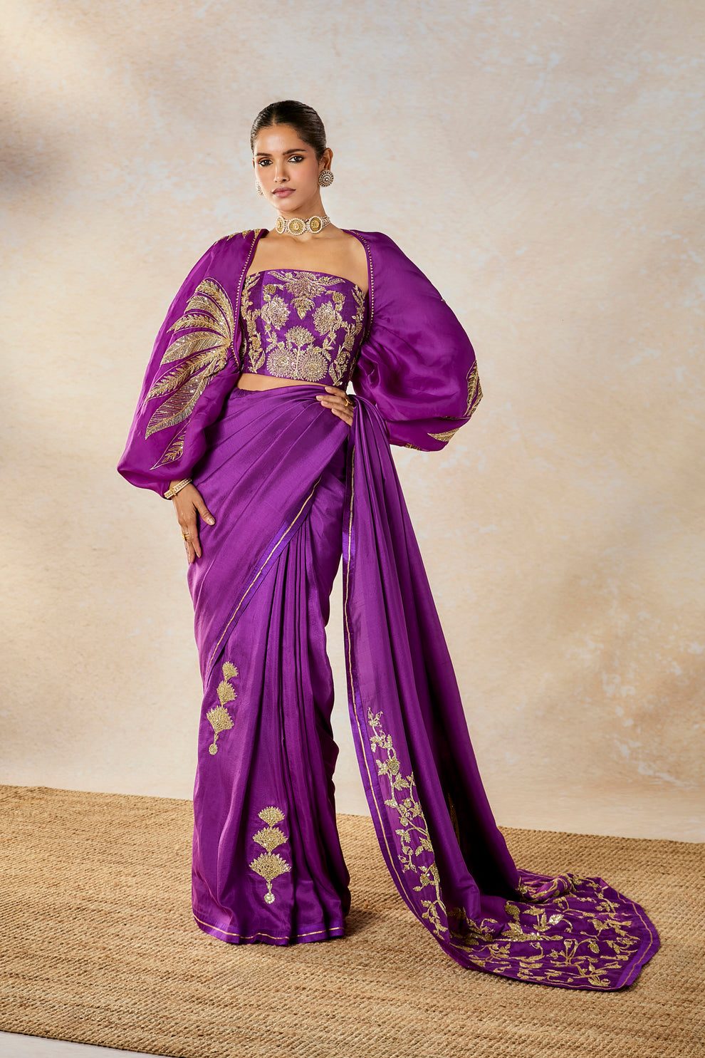 The Jamun Fizz Saree – House Of Masaba