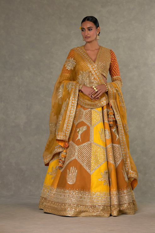 Buy Ochre Neel-Kamal Lehenga – House Of Masaba