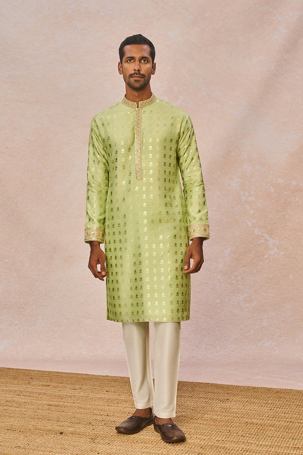 Buy Now Lime Green Color Kurta Set for Men Online – House Of Masaba