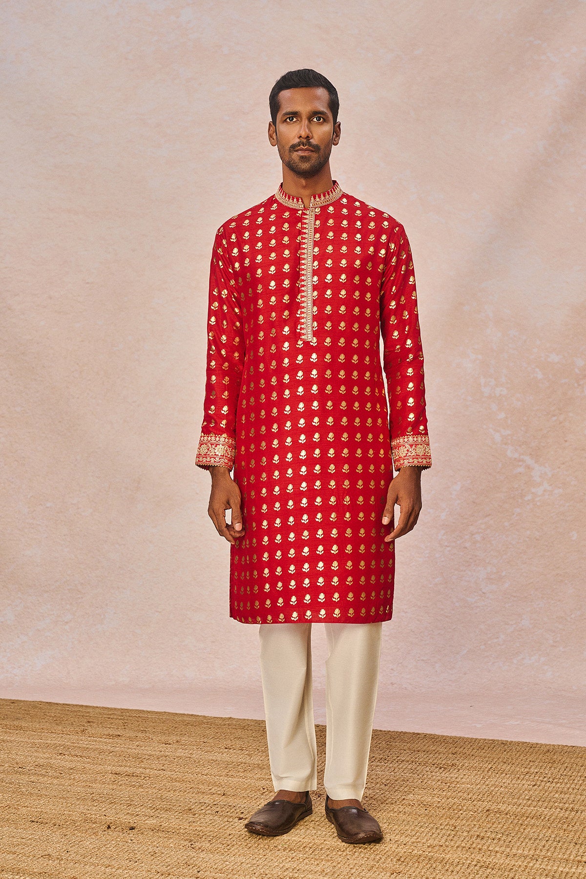 Buy Now Red Color Kurta Set for Men Online – House Of Masaba