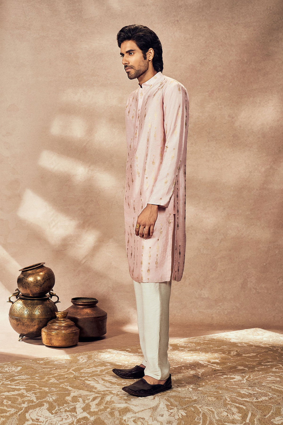 Baby Pink Tribal Pillar Kurta Set – House Of Masaba